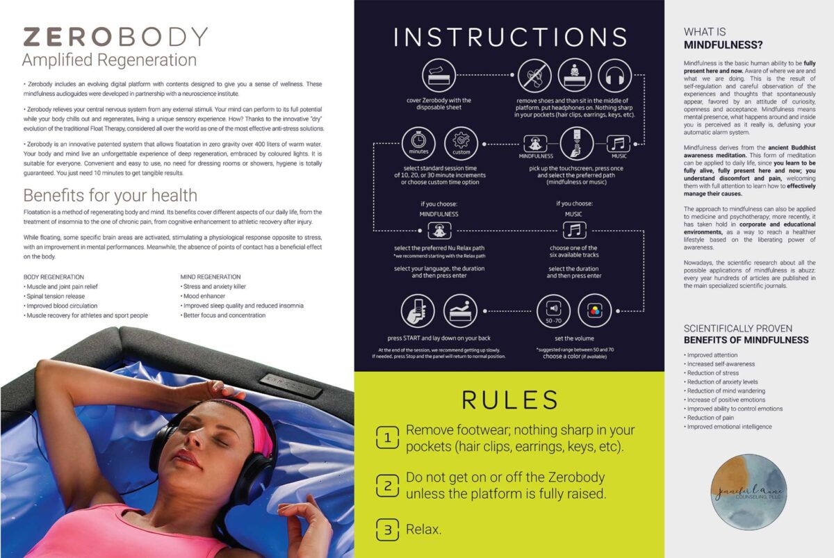 Zerobody Dry Float Therapy | Zerobody Dry Flotation Regeneration - Jennifer Aune Counseling The ...